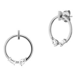 CAI CA&Iuml; Damen Paar Ohrstecker "925 Sterling Silber rhodiniert mit Wei&szlig;topas", one-size, 0,74, Silber 925 (Sterlingsilber)silbergrau, wei&szlig;, Silber 925