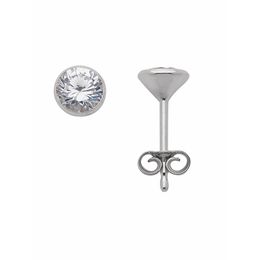 Adelia&acute;s ADELIA ́S Damen Paar Ohrh&auml;nger "1 Paar 925 Silber Ohrringe / Ohrstecker mit Zirkonia &Oslash; 5,5 mm", Damen, Silber 925 (Sterlingsilber), silber, Silber 925