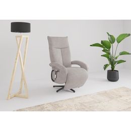 Sit & More TV-Sessel SIT & MORE, B:74cm H:112cm T:82cm, silber, 100% Polyester, Sessel, "TV Dance", wahlweise manuell oder elektrischer Funktion mit Akku
