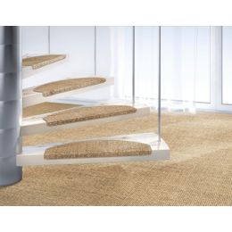 Stufenmatte Dekowe, B:25cm H:5mm L:65cm, beige, Sisal, Teppiche, "Mara S2", 100% Sisal, gro&szlig;e Farbauswahl, selbstklebend, auch als Set 15 St&uuml;ck