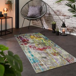 Teppich ANDIAMO, B:80cm H:3mm L:165cm, bunt, Obermaterial: 78% Polypropylen, 22% Polyester, Wohnzimmer, Teppiche, "Platana", modernes Design, In- und