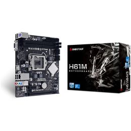 Biostar Mainboard "H61MHV3", B:5cm H:19,1cm T:25,3cm, schwarz, Mainboards