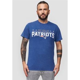 Recovered Herren T-Shirt "NFL New England Patriots", blau, Gr. S, bedruckt, 100% Baumwolle, Shirts, im zeitlosen Design