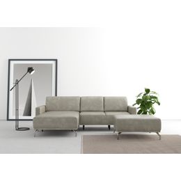 Sit & More Ecksofa SIT & MORE, B:251cm H:84cm T:163cm, grau, Wohnzimmer, Sofas, "Bailando L-Form", wahlweise mit Kopfteilverstellung und Vorziehsitz, motorisch