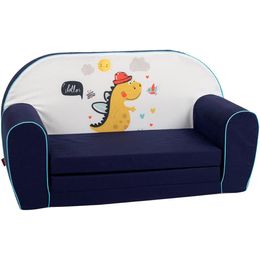 KNORRTOYS Kinder Sofa "Lovely dino", B/H/T: 77cm x 42cm x 34cm, Baumwolle, gr&uuml;n, B:77cm H:42cm T:34cm, Sofas, f&uuml;r Kinder; Made in Europe