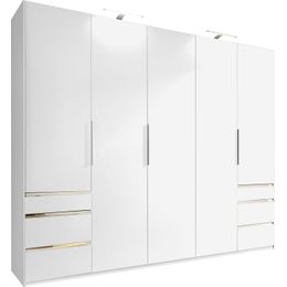 Kleiderschrank wimex, B:250cm H:216cm T:58cm, wei&szlig;, Schlafzimmer, Schr&auml;nke, "Level by fresh to go", mit Schubladen