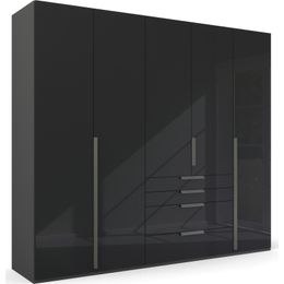 Dreht&uuml;renschrank Rauch, B:251cm H:223cm T:60cm, grau, Holzwerkstoff, Schr&auml;nke, "Kleiderschrank Schrank Garderobe W&auml;scheschrank PURISMA Glasfront",