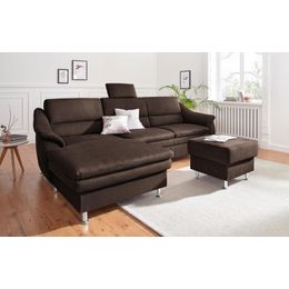 Sit & More Ecksofa SIT & MORE, B:264cm H:90cm T:162cm, braun, Luxus-Microfaser 2 (100% Polyester);Luxus-Microfaser ALTARA NUBUCK (100%