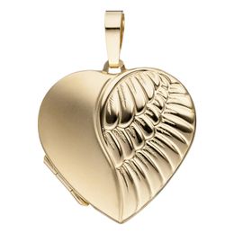 Jobo Damen Medallionanh&auml;nger "Anh&auml;nger Medaillon Herz", Gelbgold 333, gold, Gelbgold 333, Schmuckanh&auml;nger, 333 Gold