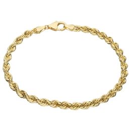 Luigi Merano Damen Armband "Kordelkette, hohl, Gold 585", 21,5cm, Gelbgold 585, gold, Gelbgold 585, Armb&auml;nder