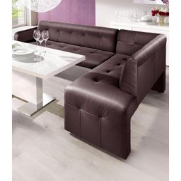 Essbank, B:197cm H:82cm T:265cm, braun, exxpo - SOFA FASHION, Luxus-Microfaser (100% Polyester), K&uuml;che, Sitzb&auml;nke, "Barista, bequem und elegant, hohe