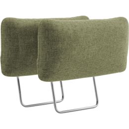 Kopfst&uuml;tze Home Affaire, B:50cm H:25cm T:12cm, gr&uuml;n, 100% Polyester, Polsterauflagen, "Rochelle", 2 St&uuml;ck im Set