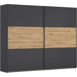 Schwebet&uuml;renschrank Rauch, B:261cm H:210cm T:59cm, grau, Holzwerkstoff, Schr&auml;nke, "Kleiderschrank Schrank Garderobe Garderobenschrank W&auml;scheschrank