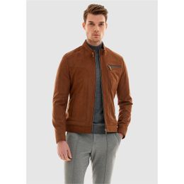 Pierre Cardin Herren Lederimitatjacke, braun, Gr. XXXL, 100% Lederimitat, Jacken, im modernen Stil