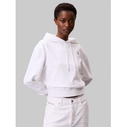 Damen Kapuzensweatshirt "LS ARCHIVE TERRY PO HOOD", wei&szlig;, Gr. XL, Calvin Klein Jeans, unifarben, Sweatware, Obermaterial: 86% Baumwolle, 14%