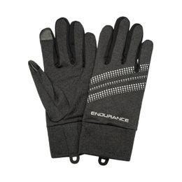 Endurance Damen Laufhandschuhe "New South Wales", schwarz, Gr. L, mehrfarbig, 92% Polyester, 8% Elasthan, Handschuhe, mit Reflektoren