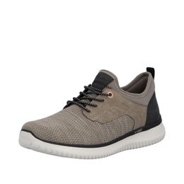 Rieker Herren Slip-On Sneaker, Gr. 45, beige, Lederimitat, Textil, Schuhe, Slipper, Halbschuh, Freizeitschuh, Sneaker zum Schlupfen