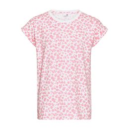 Kangaroos M&auml;dchen T-Shirt "Allover-Muster", rosa, Gr. 152, bedruckt, Jersey, Obermaterial: 95% Baumwolle, 5% Elasthan, Shirts, Kurzarm, bequeme