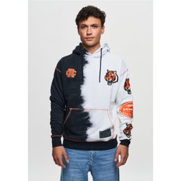 Recovered Herren Kapuzensweatshirt "NFL Bengals Ink Dye Effect On", schwarz, Gr. S, bedruckt, 100% Baumwolle, Sweatshirts, im zeitlosen Design