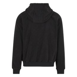 Urban Classics Herren Sweatjacke "Urban Classics Jaquard Velvet Zip-Hoody", schwarz, Gr. XL, 100% Polyester, Sweatjacken