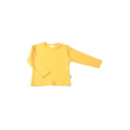 Liliput Jungen Langarmshirt, gelb, Gr. 74, unifarben, 100% Baumwolle, Shirts, mit praktischen Druckkn&ouml;pfen