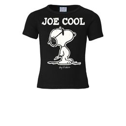 logoshirt M&auml;dchen T-Shirt "Snoopy - Peanuts - Joe Cool", schwarz, Gr. 122, bedruckt, 100% Baumwolle, Shirts, mit Retro-Print
