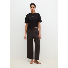 Marc O'Polo MARC O'POLO Damen Pyjama "Mix N Match Cotton", Gr. XSschwarz, schwarz geo print, Single Jersey, Obermaterial: 100% Baumwolle, Homewear-Sets, Shirt