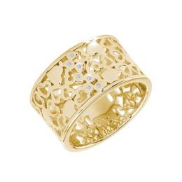 Firetti Damen Fingerring "Schmuck Geschenk Silber 925 Silberring Herzen", 54, Silber 925 (Sterlingsilber), 12mm, gold, Silber 925 (Sterlingsilber),