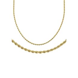 Firetti Damen Kette ohne Anh&auml;nger "Schmuck Geschenk Silber 925 Halsschmuck Halskette Kordelkette", 42, Silber 925 (Sterlingsilber), B: 1,25mm, gold,