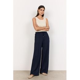 soyaconcept Damen Schlupfhose "SC-BANU 265", blau, Gr. XXL, unifarben, Jersey, Obermaterial: 48% Modal, 48% Polyester, 4% Elasthan, Hosen,