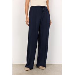 soyaconcept Damen Schlupfhose "SC-BANU 265", blau, Gr. S, unifarben, Jersey, Obermaterial: 48% Modal, 48% Polyester, 4% Elasthan, Hosen,
