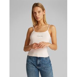 Calvin Klein Jeans "MONOLOGO STRAPPY TANK TOP" mit Logomarkenpatch