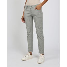Gang Damen 5-Pocket-Hose "94AMELIE CROPPED"gr&uuml;n tea, Gr. 34, unifarben, Web, Obermaterial: 97% Baumwolle, 3% Elasthan, Hosen, im Relaxed Fit