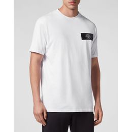 Plein Sport Herren T-Shirt "Rundhals-T-Shirt", wei&szlig;, Gr. S, Obermaterial: 100% Baumwolle, Shirts