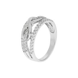 ZEEme Damen Fingerring "Silber 925 rhodiniert mit Unendlichkeitssymbol", 052 (16,6), Silber 925 (Sterlingsilber), wei&szlig;, Silber 925 (Sterlingsilber),