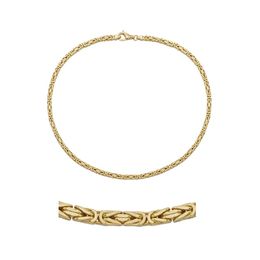 Firetti Damen Kette ohne Anh&auml;nger "Schmuck Geschenk Silber 925 Halsschmuck Halskette K&ouml;nigskette", 50, Silber 925 (Sterlingsilber), B: 3,2mm, gold,