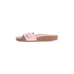 Tommy Hilfiger "SOFT SUEDE ADJUSTABLE MULE", Keilabsatz, Sommermode, Schlupfschuh, Flats mit TH-Logo