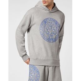 Plein Sport Herren Sweatshirt "Tiger", blau, Gr. XS, Obermaterial: 88% Baumwolle, 12% Polyester, Sweatshirts