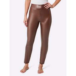 w&auml;schepur W&Auml;SCHEPUR Damen Leggings, braun, Gr. 36, unifarben, 90% Polyester, 10% Elasthan, Hosen