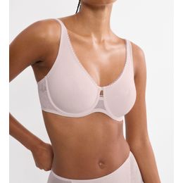 Triumph Damen Minimizer-BH "Wild Rose Sensation", Gr. 75, rosa, Spitze, Obermaterial: 82% Polyamid, 18% Elasthan, BHs, verkleinert die Brust optisch,