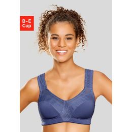 H.I.S. H.I.S Damen Sport-BH, Gr. 80, blau, Microtouch, Obermaterial: 90% Polyester (COOLMAX), 10% Elasthan, BHs, ohne B&uuml;gel aus schnell trocknendem