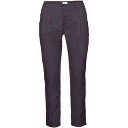 sheego Damen Chinohose, grau, Gr. 46, unifarben, 97% Baumwolle, 3% Elasthan, Hosen