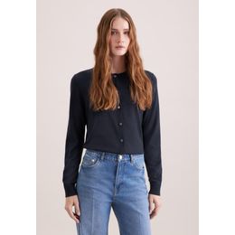 Seidensticker Damen Strickjackeblau, Gr. M, unifarben, 90% Wolle, 10% Seide, Strickjacken, Cardigan Uni
