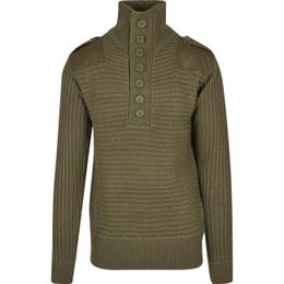 Brandit Herren Rundhalspullover "Brandit Herren Alpin Pullover"olive, Gr. M, unifarben, 100% Polyacryl, Pullover