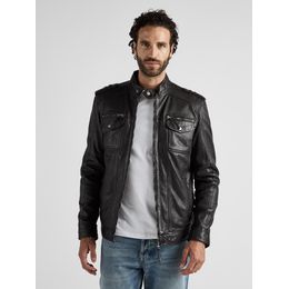 JCC Herren Bikerjacke "1101019-2", braun, Gr. M, Obermaterial: 100% Leder Lamm. Futter: 50% Polyester, 50% Baumwolle. &Auml;rmelfutter: 100% Polyester,