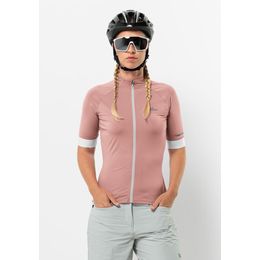 Jack Wolfskin Damen Fahrradjacke "GRAVEX FZ S/S W", rosa, Gr. XS, OBERSTOFF: 82% POLYESTER, 18% ELASTHAN; LINING: 100% POLYESTER, Jacken