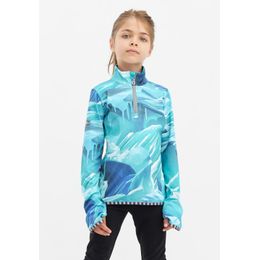 WeeDo M&auml;dchen Langarmshirt "ICE", blau, Gr. 92, Obermaterial: 95% Polyester, 5% Elasthan, Shirts, Feuchtigkeitsregulierendes Funktionsshirt f&uuml;r Kinder