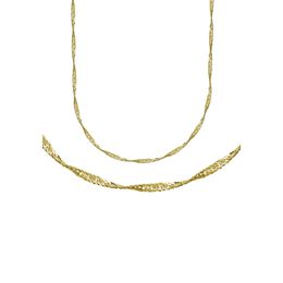 Firetti Damen Kette ohne Anh&auml;nger "Schmuck Geschenk Silber 925 Halsschmuck Halskette Singapurkette", 38, Silber 925 (Sterlingsilber), B: 1,7mm, gold,