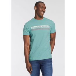 Bruno Banani Herren T-Shirt, gr&uuml;n, Gr. XL, bedruckt, Single Jersey, Obermaterial: 100% Baumwolle, Shirts, mit modischem Frontprint