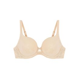 Triumph Damen B&uuml;gel-BH "Wild Rose Sensation", Gr. 70, beige, Spitze, Obermaterial: 53% Polyester, 33% Polyamid, 14% Elasthan, BHs, formende Spitze,
